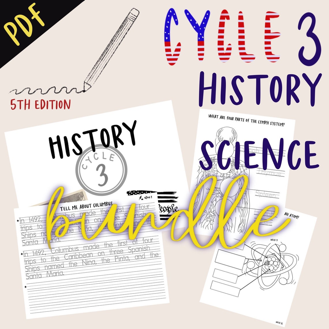 CC Cycle 3 Science & History - Booklet Bundle - *PDF* - Etsy