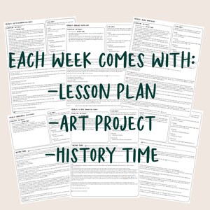 CC Cycle 1 Fine Arts - Great Artists - Weeks 13-18 - PDF - Etsy