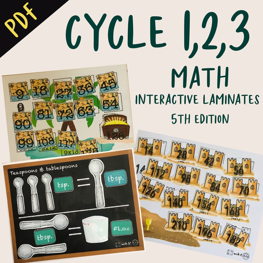 CC Cycle 1, 2, 3 - Math - Interactive Laminates - *PDF* - Etsy