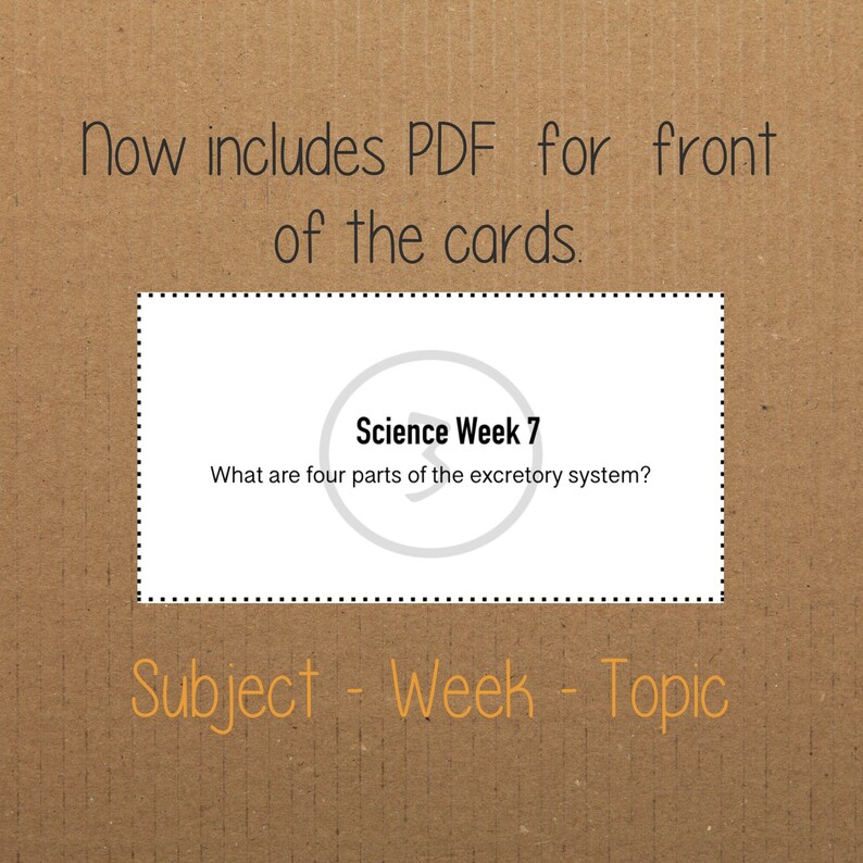 Cycle 3 Memory Review Cards PDF - Etsy