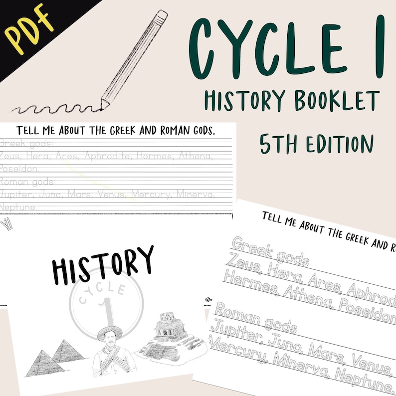 CC Cycle 1 History - Booklet - 5th Edition - PDF - Laminated Binder* - Etsy