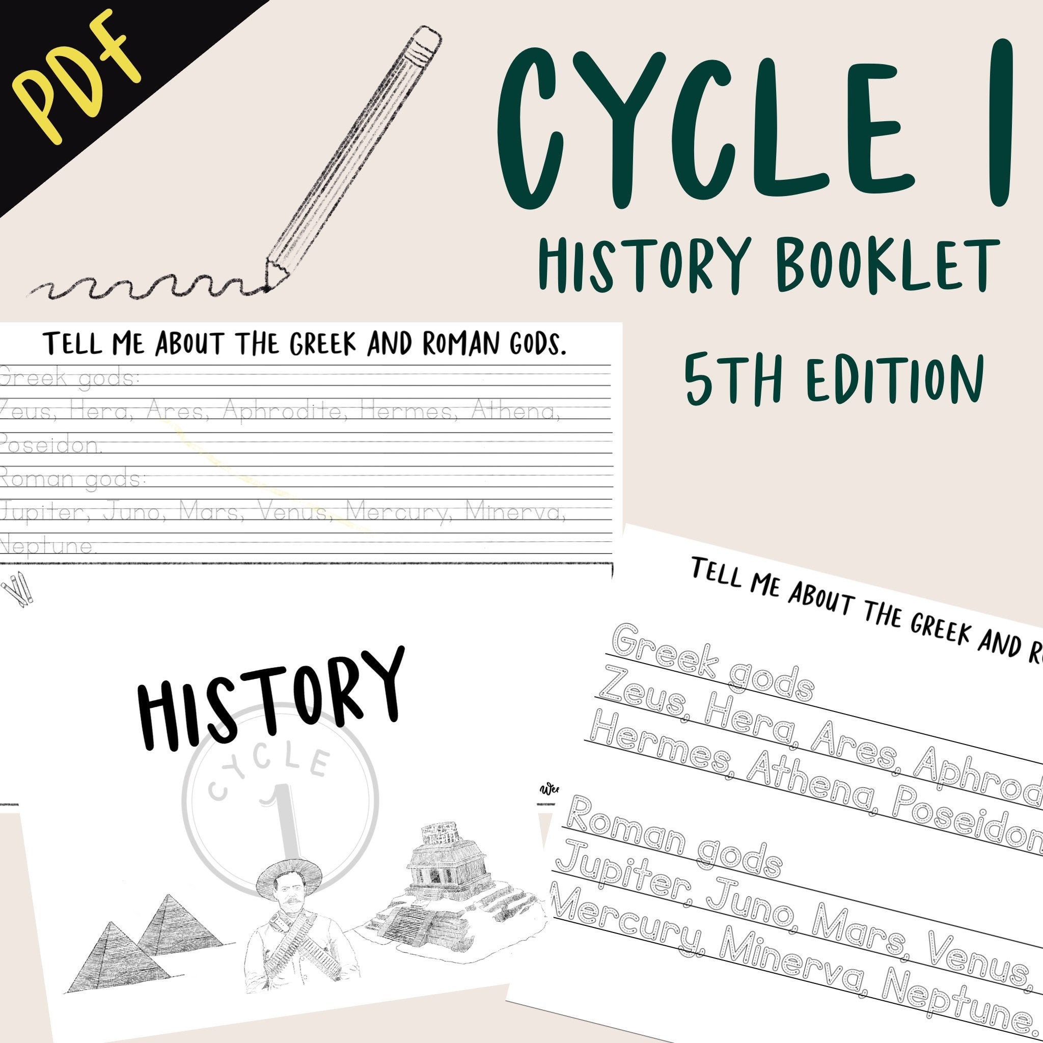 CC Cycle 1 History - Booklet - 5th Edition - PDF - Laminated Binder* - Etsy