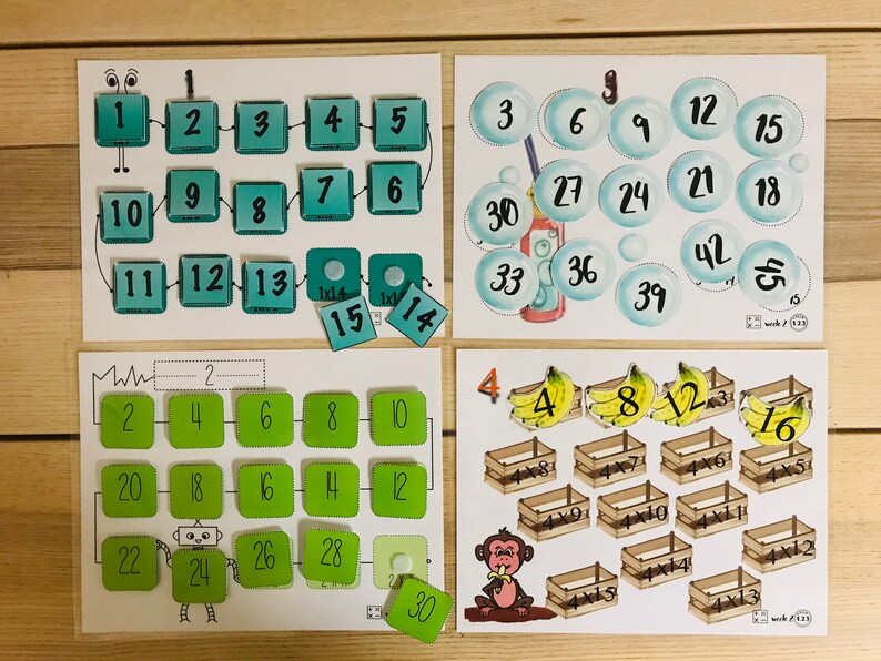 Timestables Interactive PDF - Busy Binder -- Multiplication - - Etsy