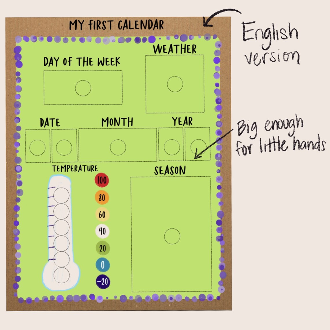 Interactive Calendar - Bilingual - English and Spanish Versions - Busy ...