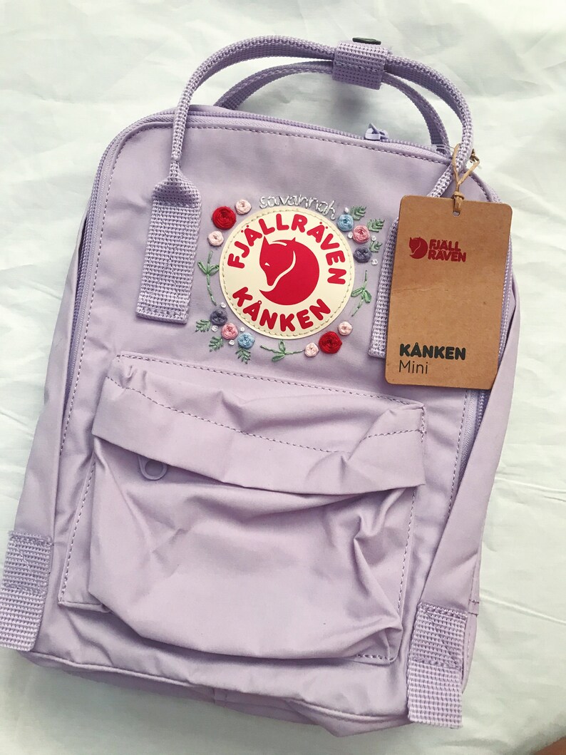 Mini, Classic W/ Name Custom-embroidery Kanken Backpack Floral ...