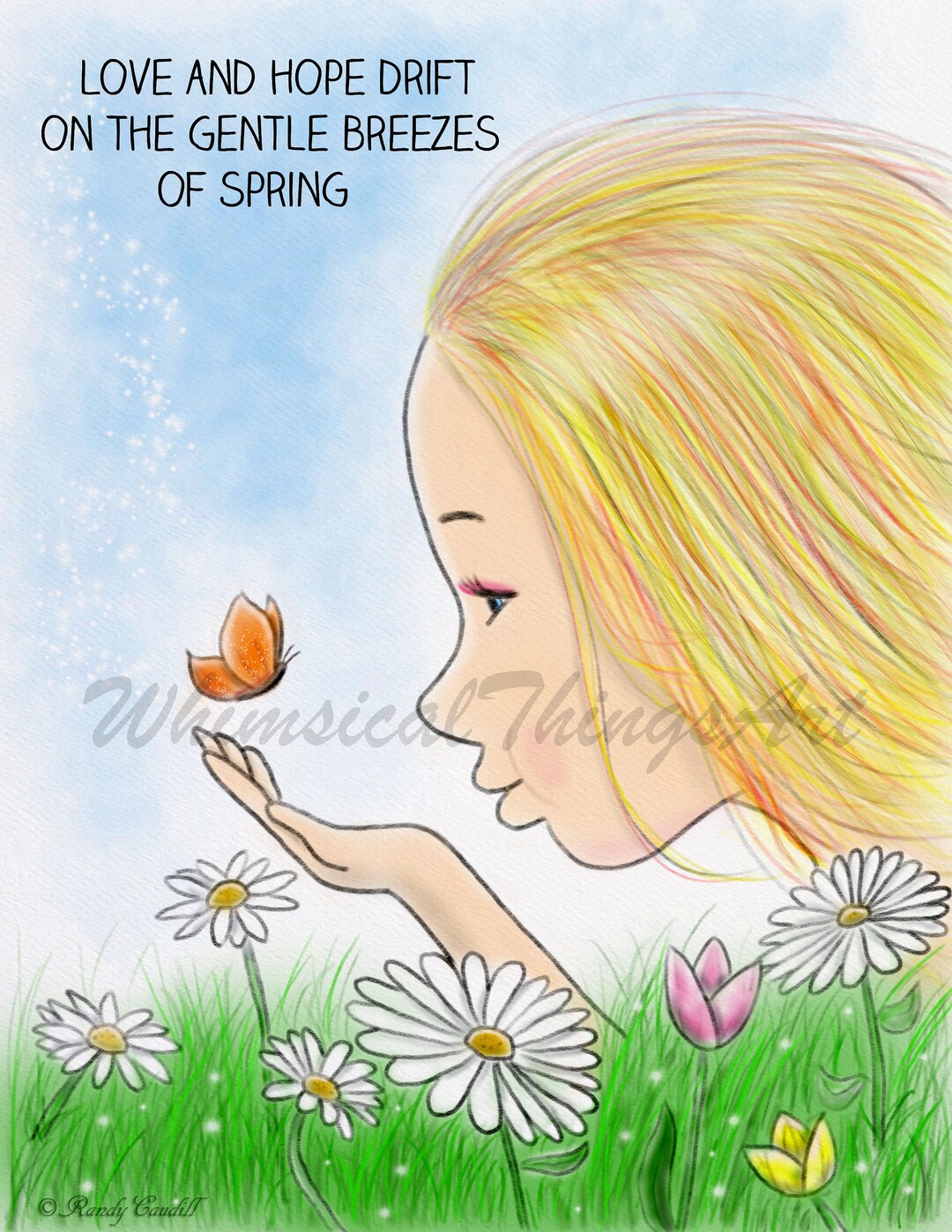 Spring Girl - Digital Art - Instant Download - Etsy