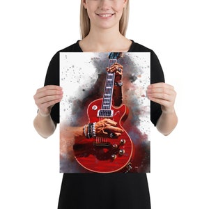 Slasher Red, Electric Guitar Wall Art, Painting 24x36 - Etsy