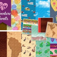 24 Adventure Time Inspired Digital Paper Pack INSTANT DOWNLOAD - for ...