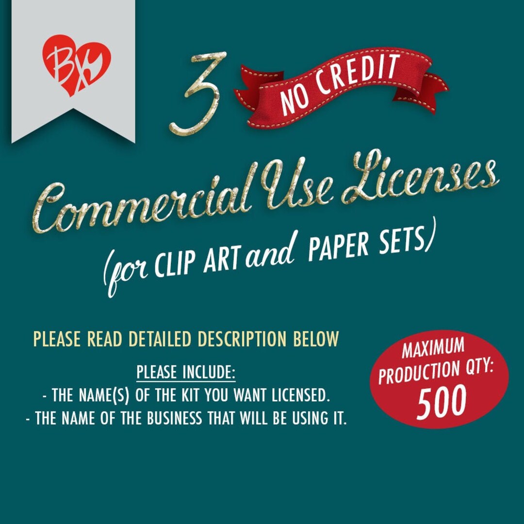 3 Commercial Use Licenses - Etsy