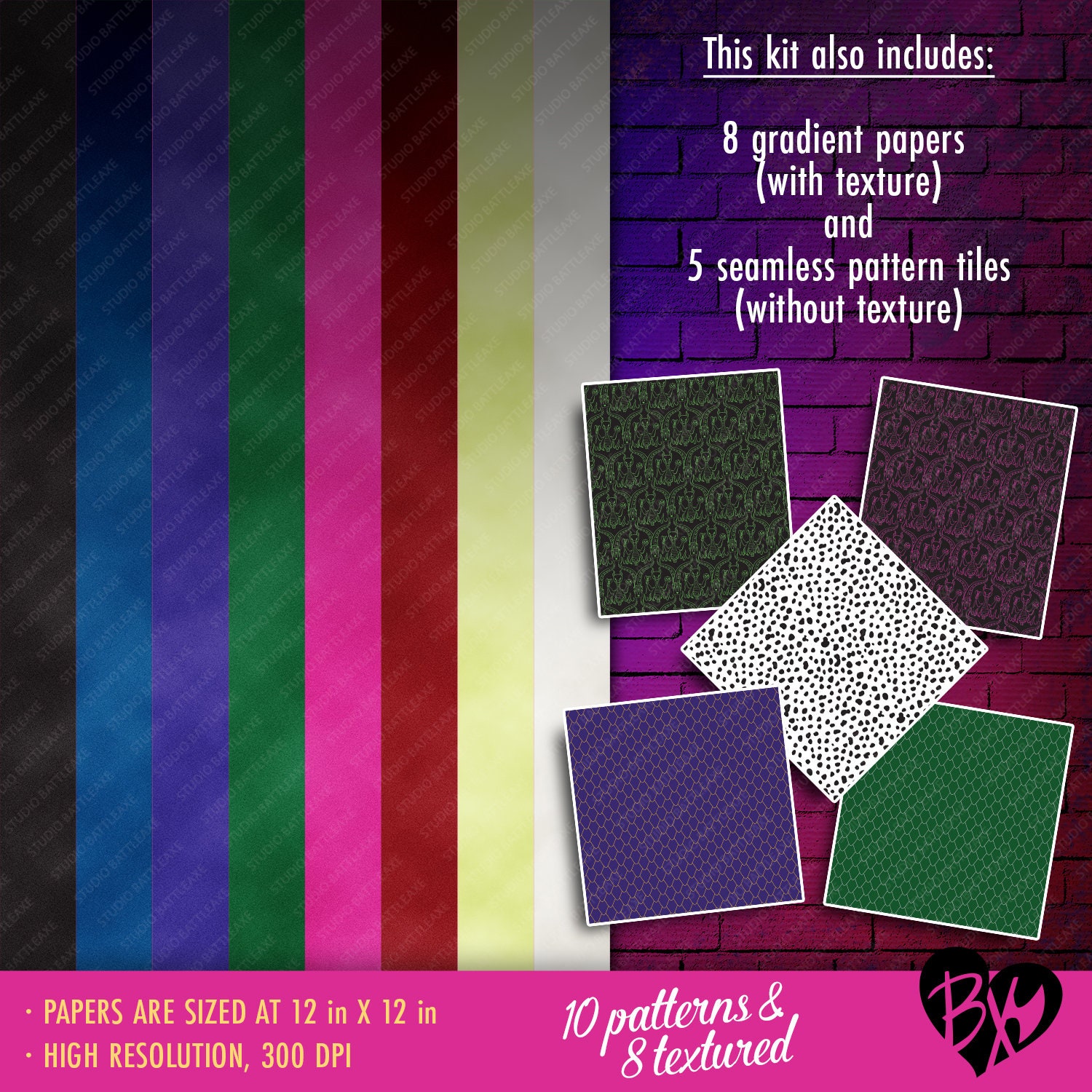 Villains FULL KIT (clipart & Papers) - Etsy