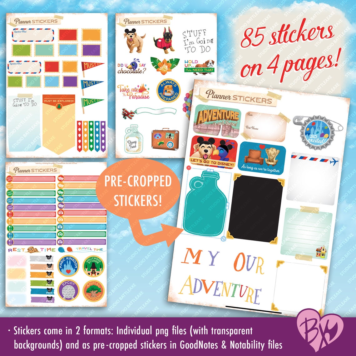 Dis World Digital Vacation PLANNER AND STICKERS Adventure | Etsy