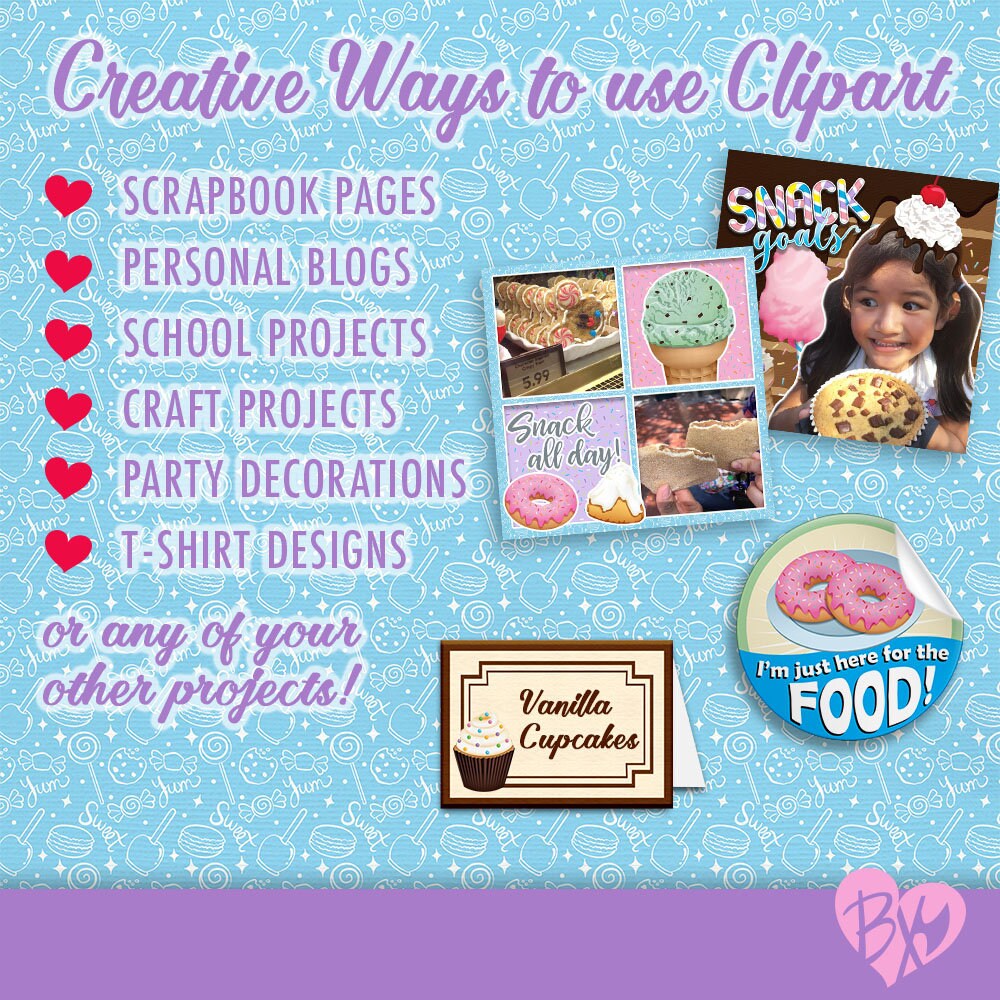 Sweet Tooth FULL KIT (clipart & Papers) - Etsy