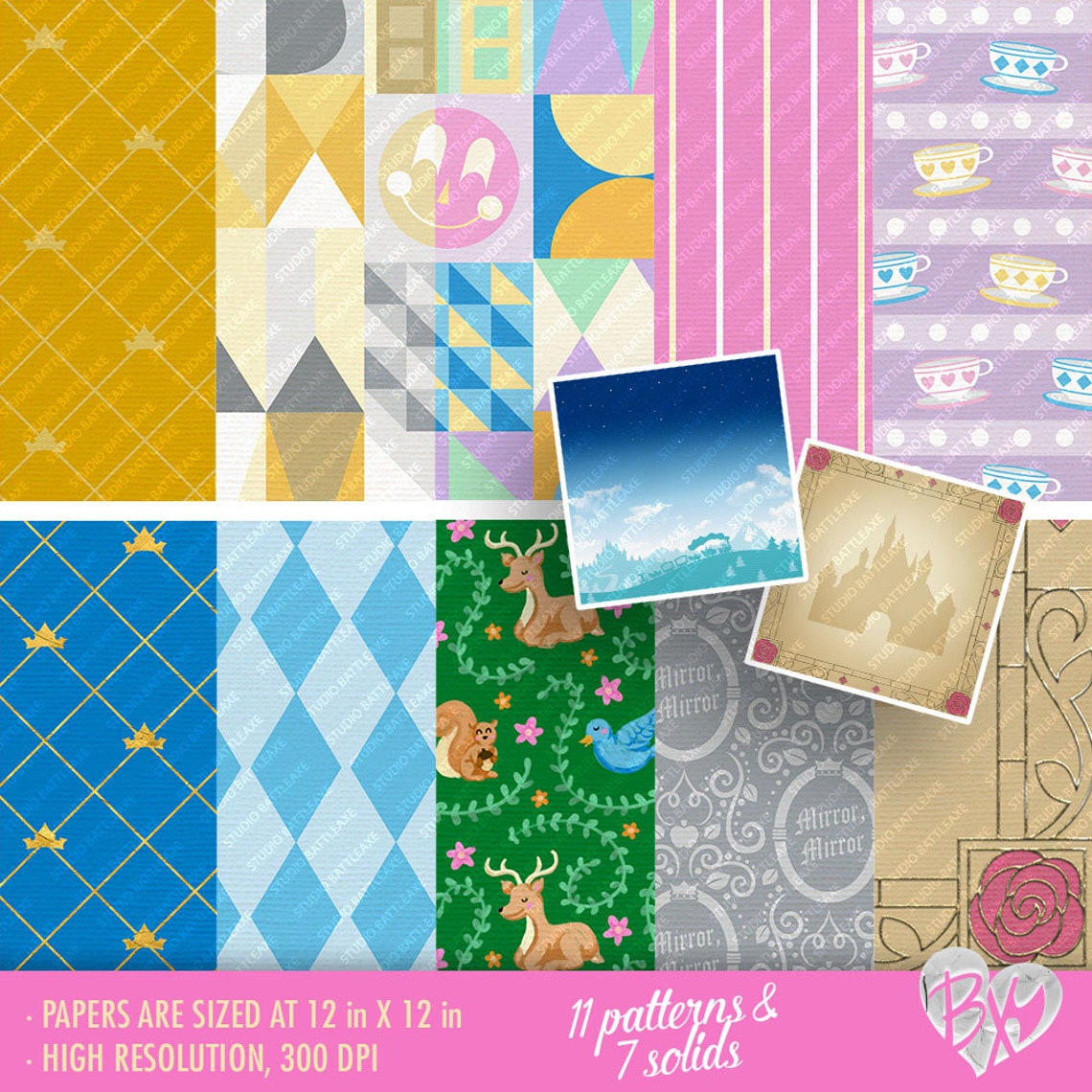 Storybook Fantasy FULL KIT clip Art & Papers - Etsy