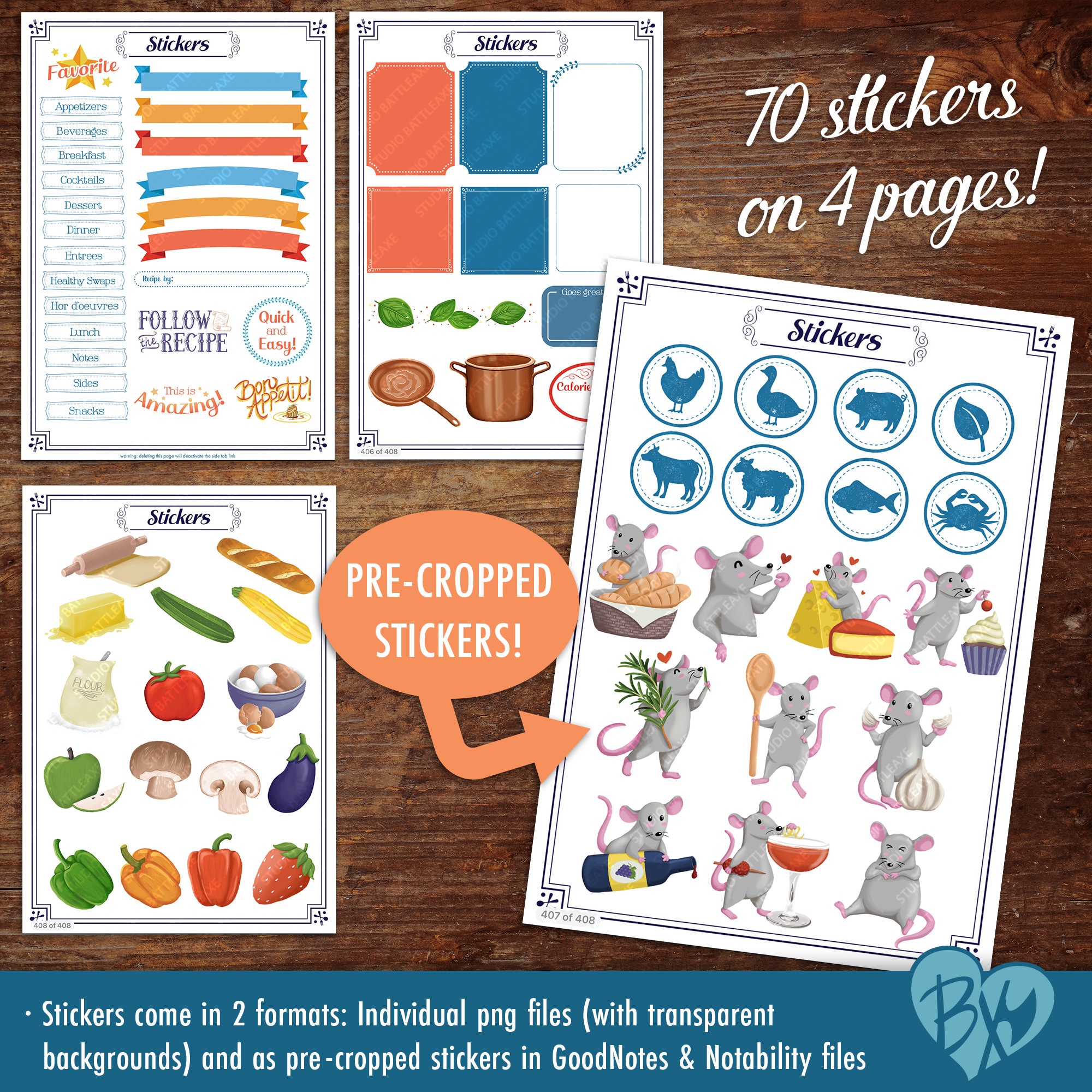 I Can Cook Digital RECIPE BOOK & STICKERS | Etsy