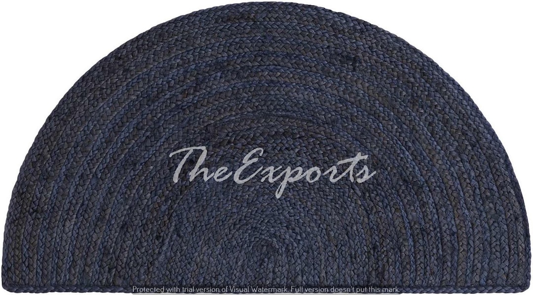 Braided Jute Half Moon Rug, Small Entryway Accent Mat, Housewarming ...