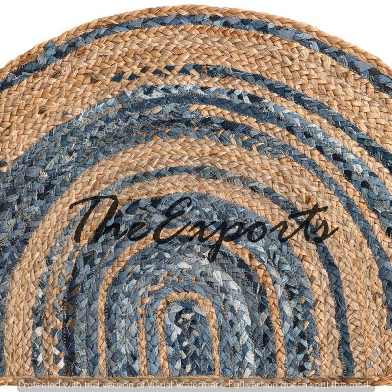 Denim Braided Rug - Etsy