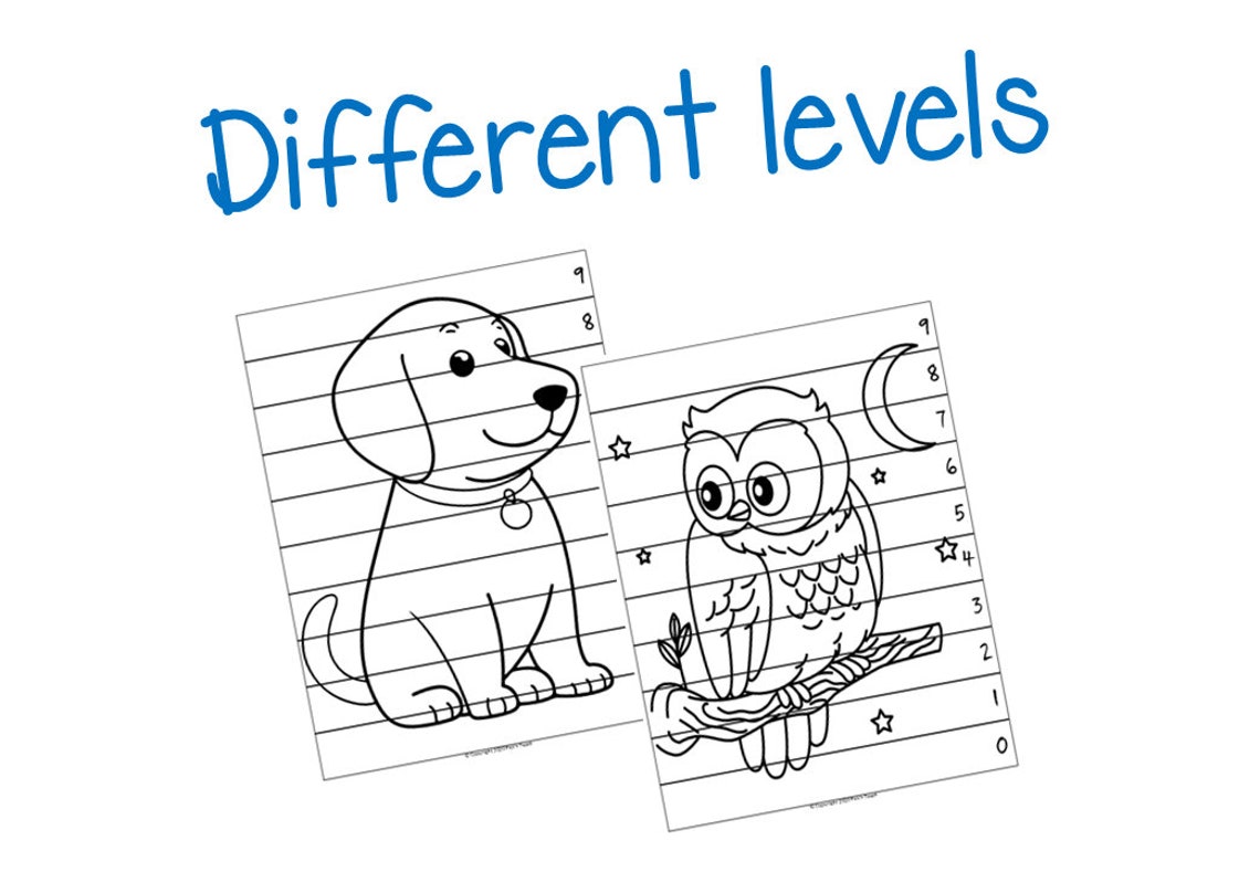 60+ Animals NUMBER PUZZLES - 1 to 9 - Different Levels to Learn Numbers ...