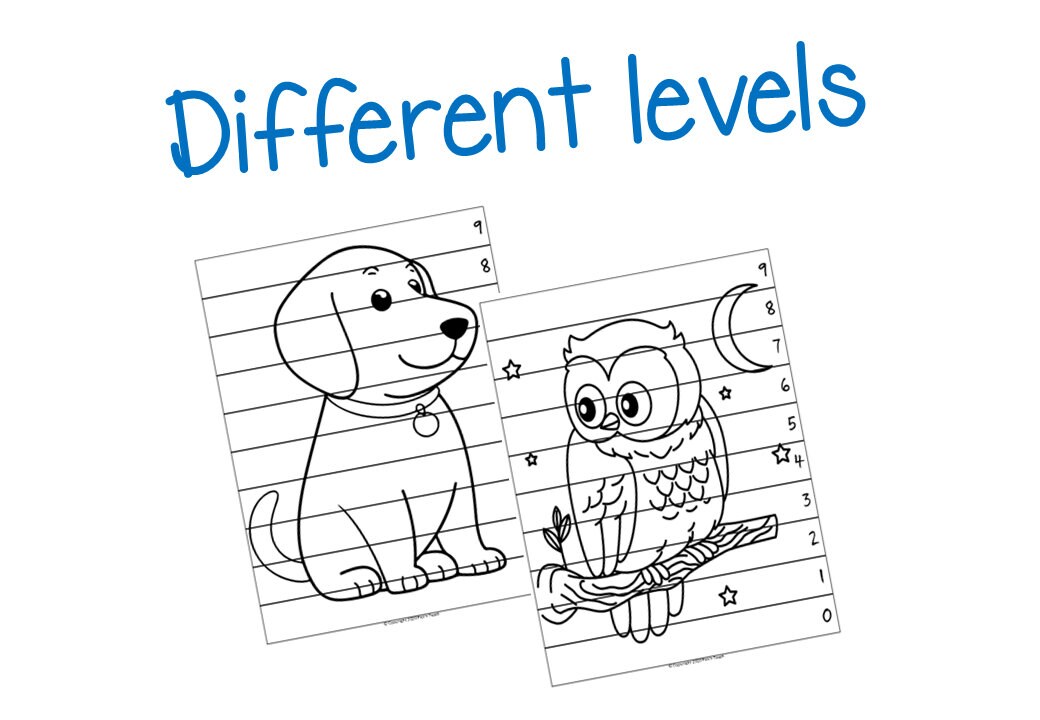 60+ Animals NUMBER PUZZLES - 1 to 9 - Different Levels to Learn Numbers ...