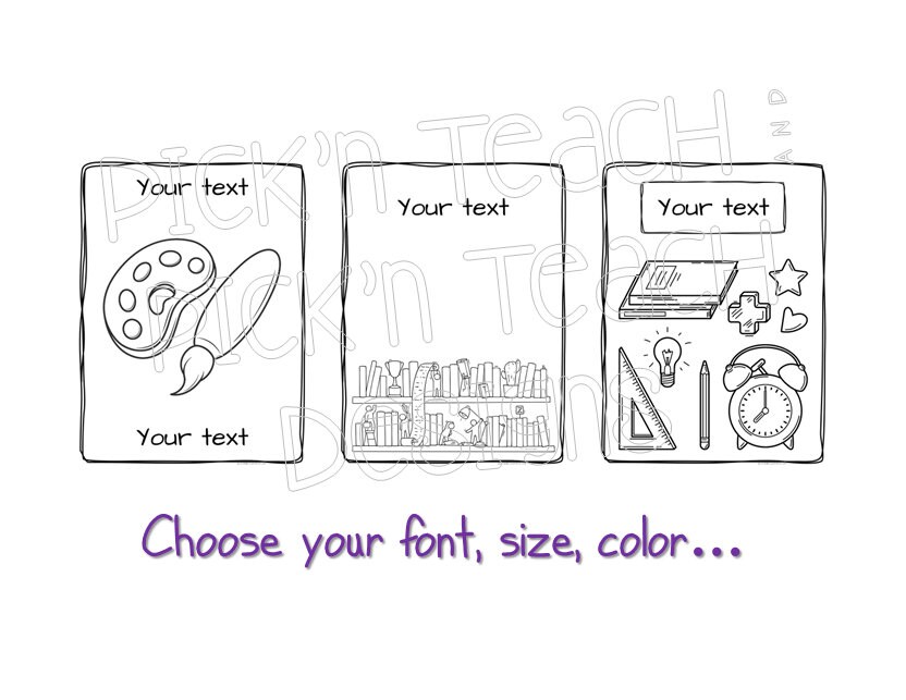 EDITABLE Coloring Book Covers / Pages for Back to School 60+ Templates ...