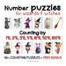 Number PUZZLES for Wizards to Learn Counting by 1s, 2s, 3s, 5s, 10s ...