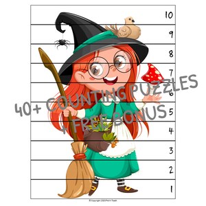 Number PUZZLES for Wizards to Learn Counting by 1s, 2s, 3s, 5s, 10s ...