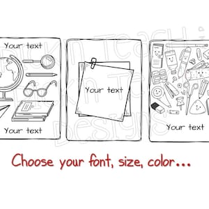 EDITABLE Coloring Book Covers / Pages for Back to School 60+ Templates ...