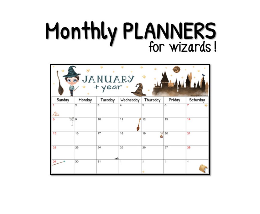 Monthly PLANNERS Templates 2023, 2024 & 2025 Printable Calendar for ...