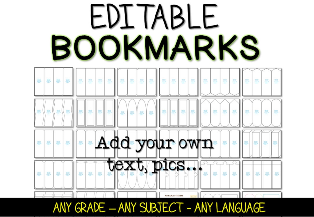 30 Easy-to-customize BOOKMARK Templates 100% EDITABLE for Any Occasion ...