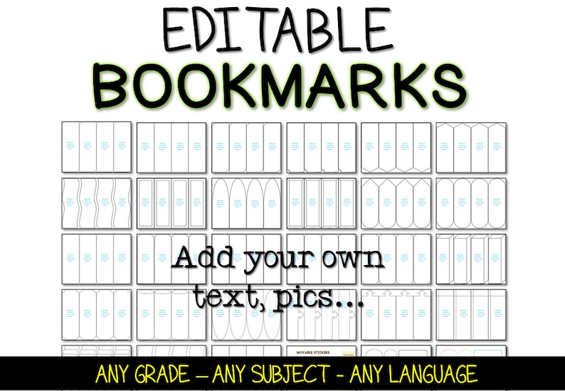 30 Easy-to-customize BOOKMARK Templates 100% EDITABLE for Any Occasion ...