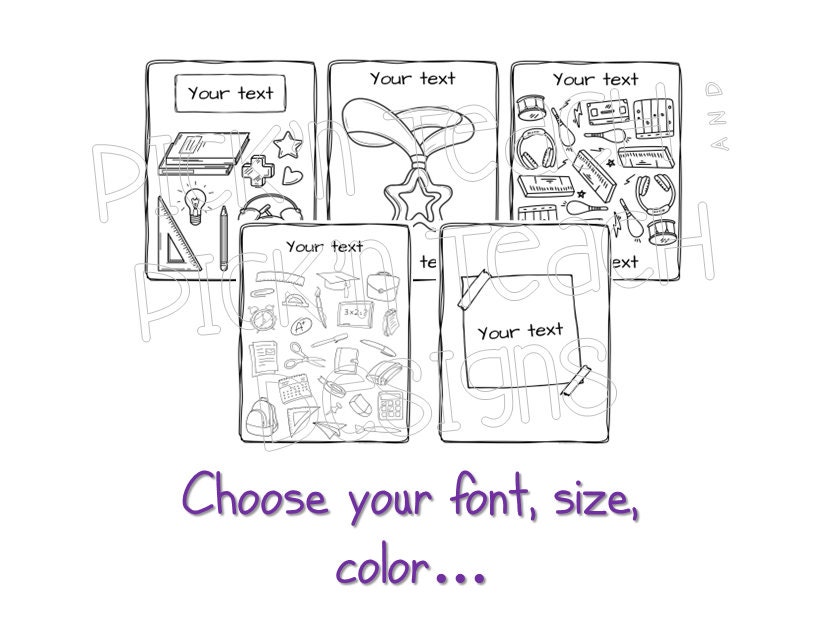 180+ Editable Coloring Book Covers / Pages for Back to School - Add ...