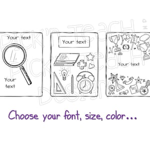 EDITABLE Coloring Book Covers / Pages for Back to School 60+ Templates ...