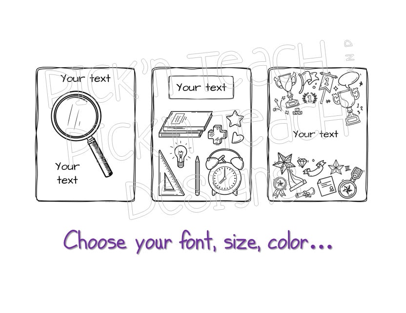 EDITABLE Coloring Book Covers / Pages for Back to School 60+ Templates ...