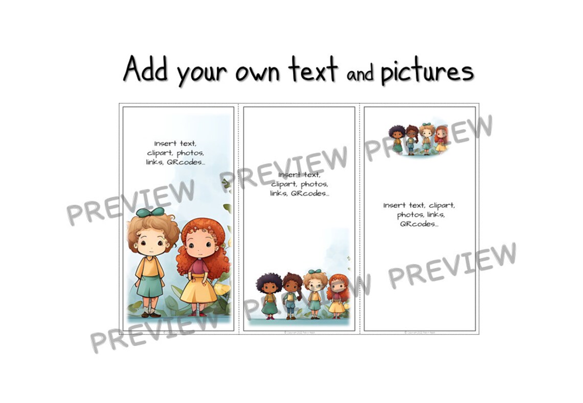 40+ Editable BOOKMARK Templates "children" - Add Your Own Text and ...