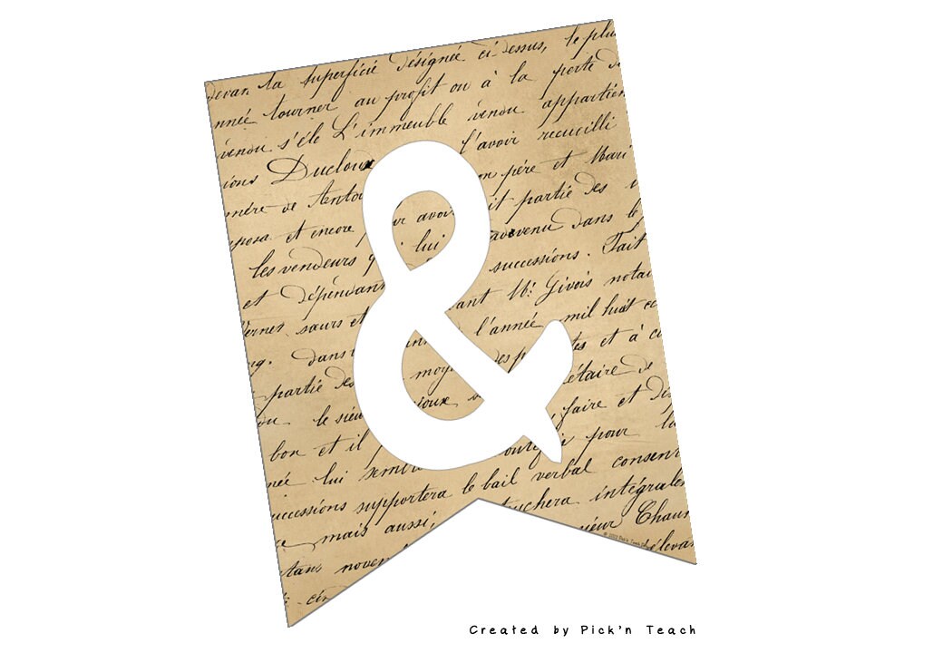 Printable BANNER Templates With 175 Pennants Parchment Words for ...