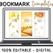 Editable BOOKMARK Templates - Fall - Personalize, Add Your Own Text ...