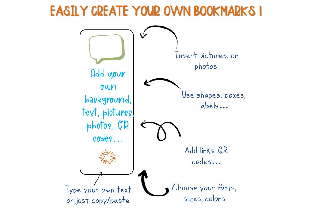 30 Easy-to-customize BOOKMARK Templates 100% EDITABLE for Any Occasion ...