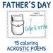 Father’s Day Acrostic Poems to Write and Color for Kids - Etsy