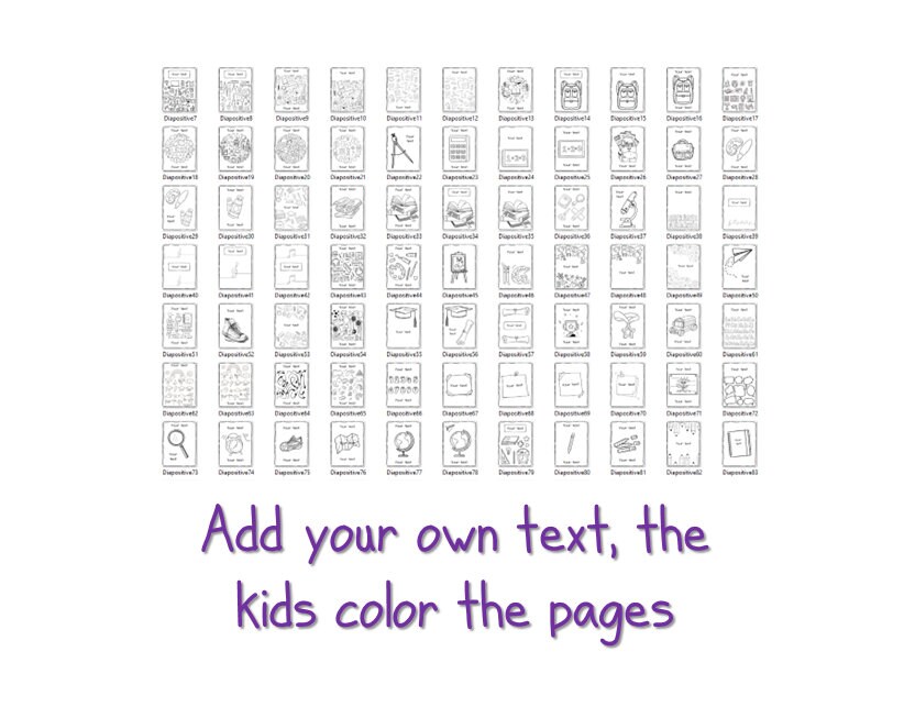 180+ Editable Coloring Book Covers / Pages for Back to School - Add ...