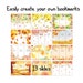 Editable BOOKMARK Templates - Fall - Personalize, Add Your Own Text ...