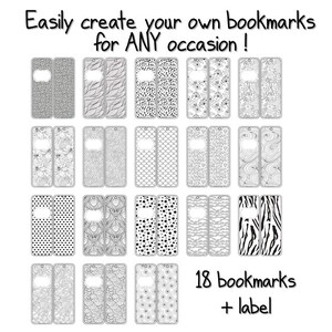 36 Double-sided COLORING BOOKMARKS for Any Occasion - Print and Color ...