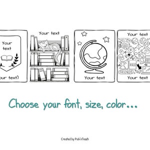 180+ Editable Coloring Book Covers / Pages for Back to School - Add ...