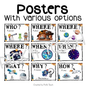 WH Questions - Posters for the Classroom and Reference Sheets for ...
