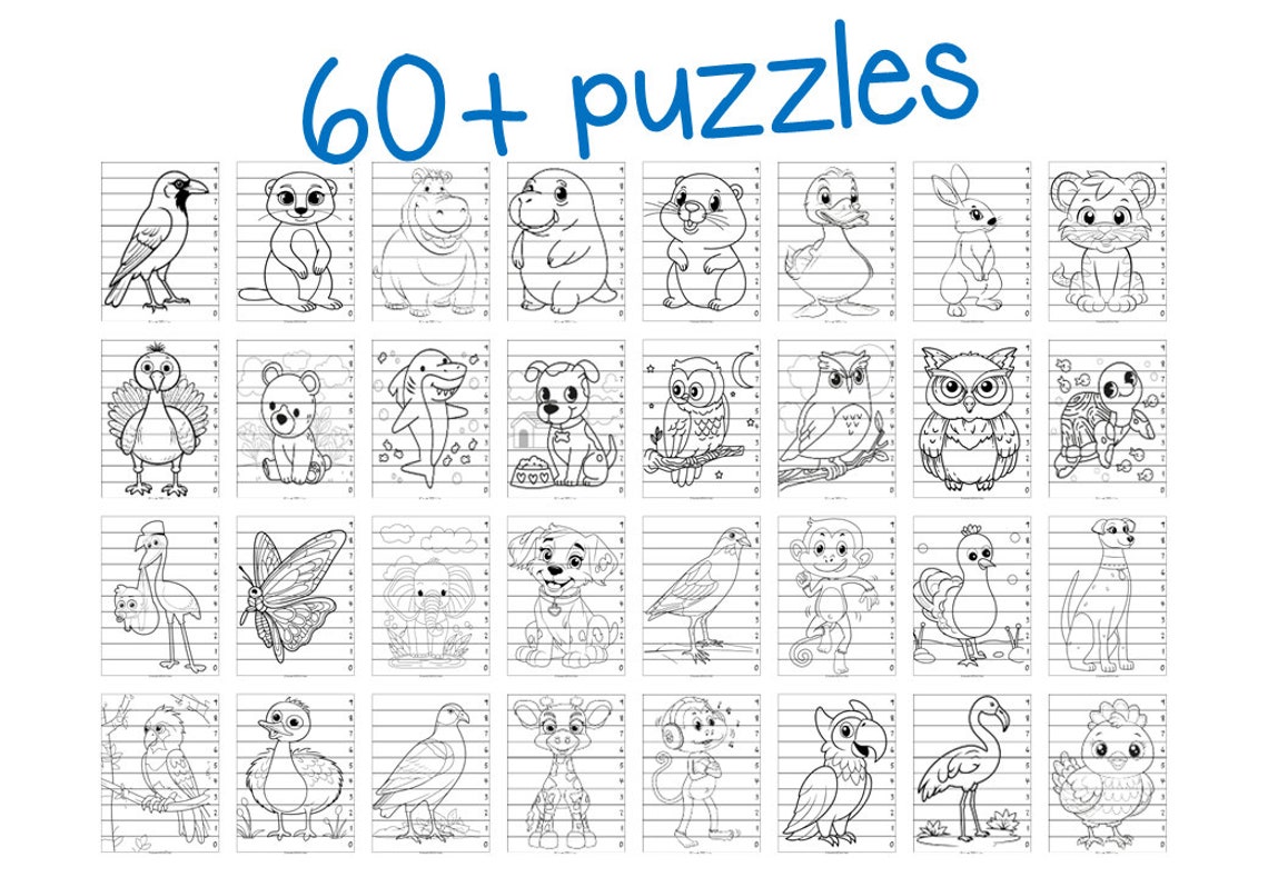 60+ Animals NUMBER PUZZLES - 1 to 9 - Different Levels to Learn Numbers ...