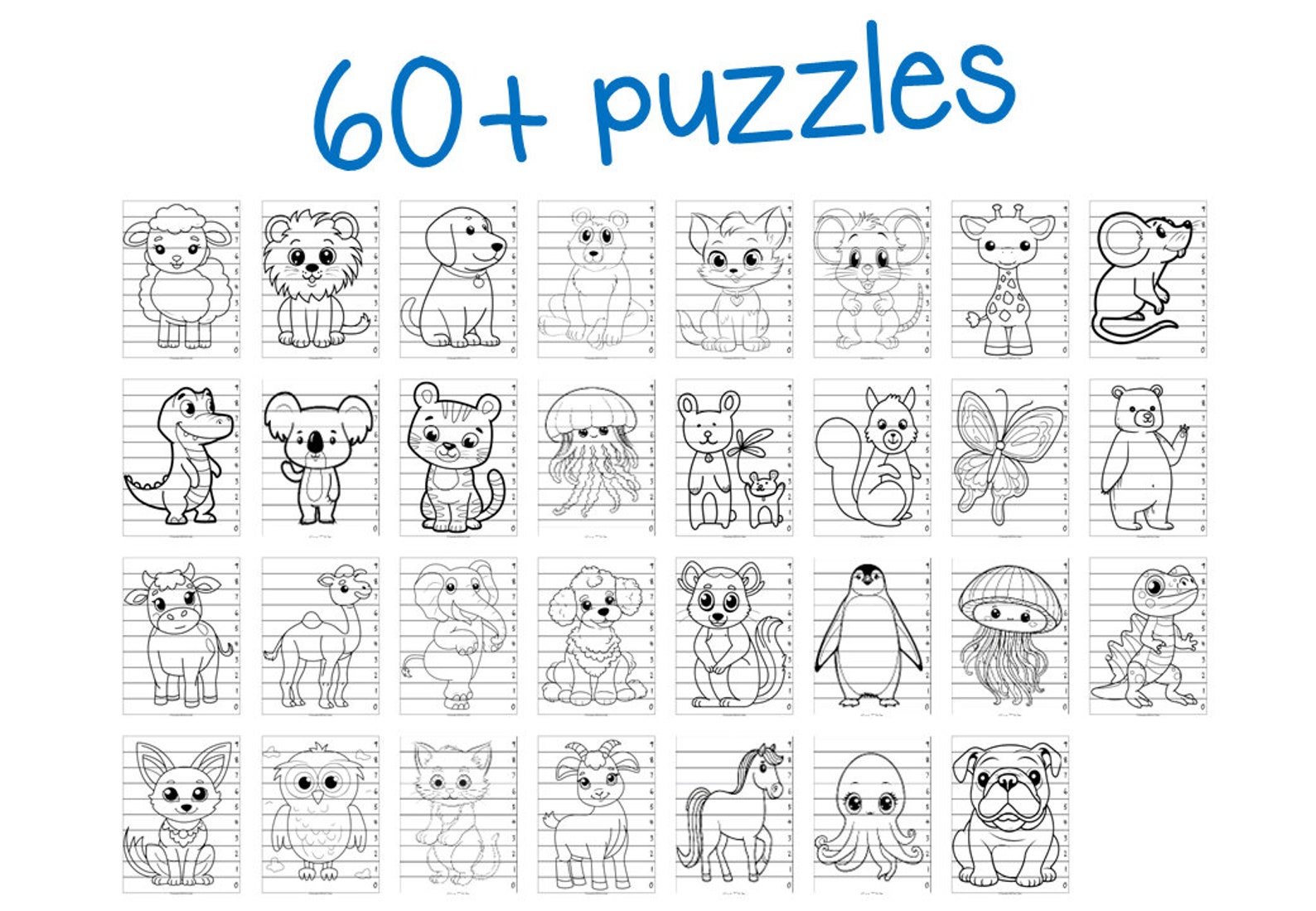 60+ Animals NUMBER PUZZLES - 1 to 9 - Different Levels to Learn Numbers ...
