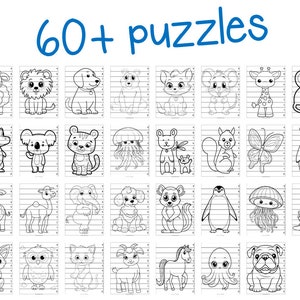 60+ Animals NUMBER PUZZLES - 1 to 9 - Different Levels to Learn Numbers ...