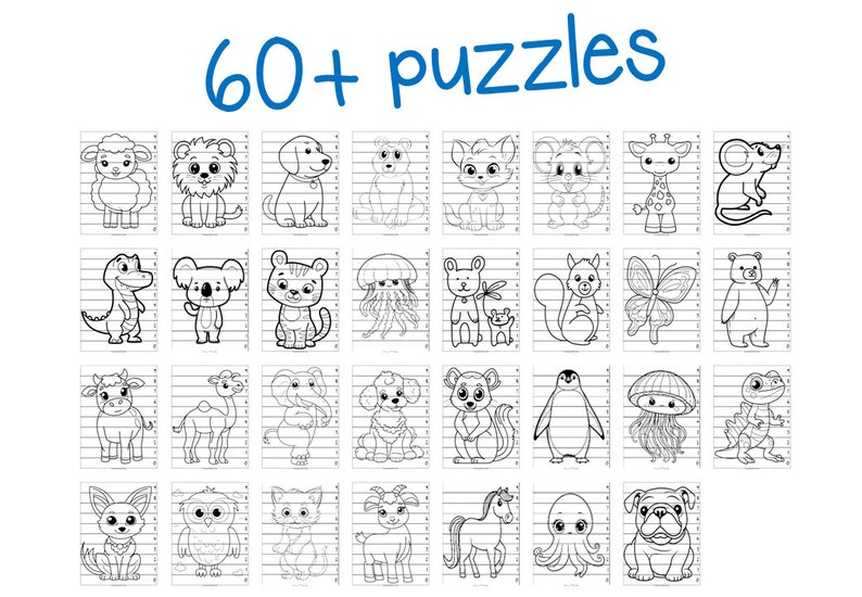 60+ Animals NUMBER PUZZLES - 1 to 9 - Different Levels to Learn Numbers ...
