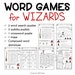 8 Word Games for Wizards and Witches for Birthday Parties, School, Game ...