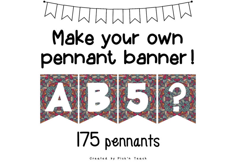 Printable BANNER Templates 175 Pennants for Birthday, Anniversary, Baby ...