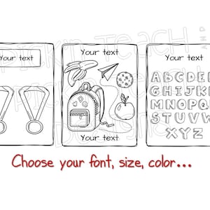 EDITABLE Coloring Book Covers / Pages for Back to School 60+ Templates ...