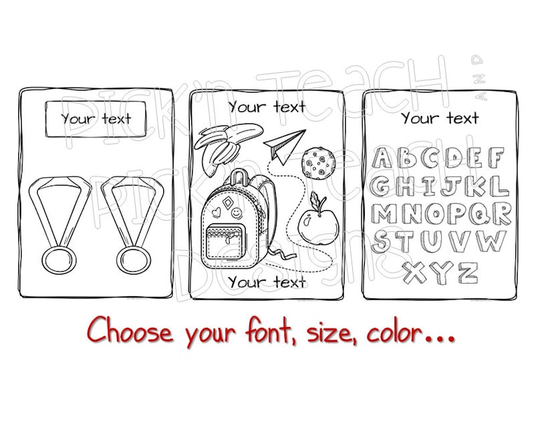 EDITABLE Coloring Book Covers / Pages for Back to School 60+ Templates ...